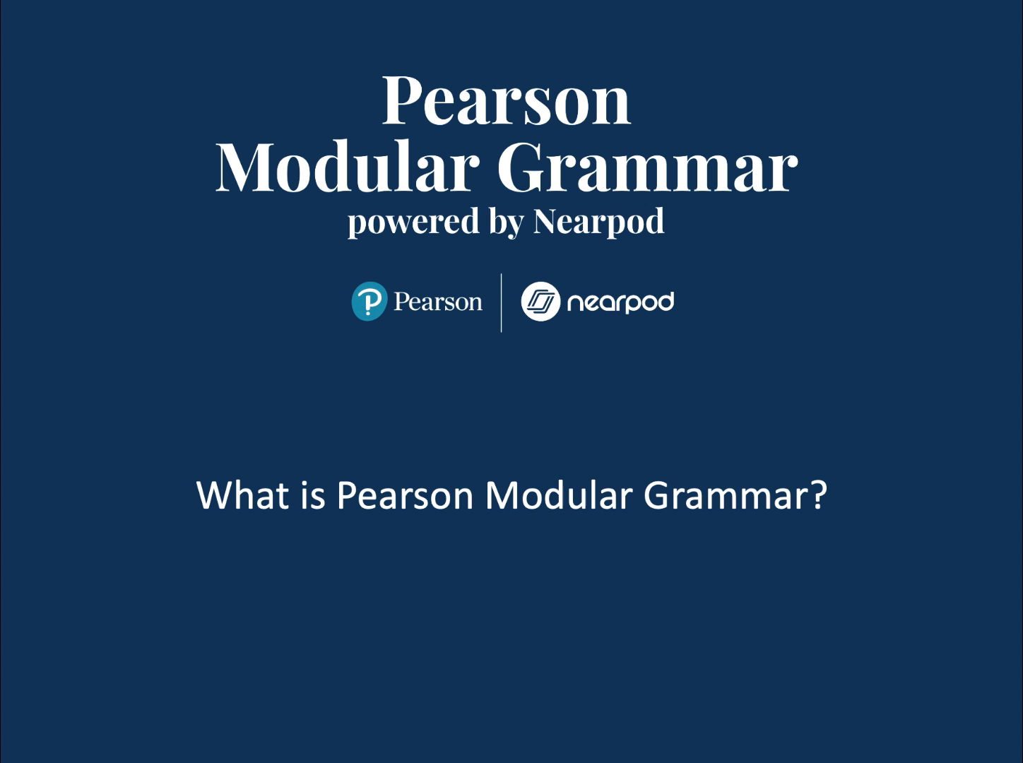 Extend Your Grammar Instruction with Pearson Modular Grammar Course ...